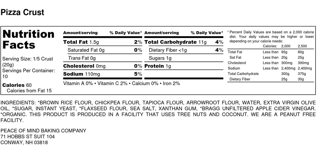 Pizza Crust - 5 Pack – Peace of Mind Baking